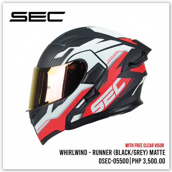 Whirlwind - Runner (Black/Grey) – SEC Motosupply