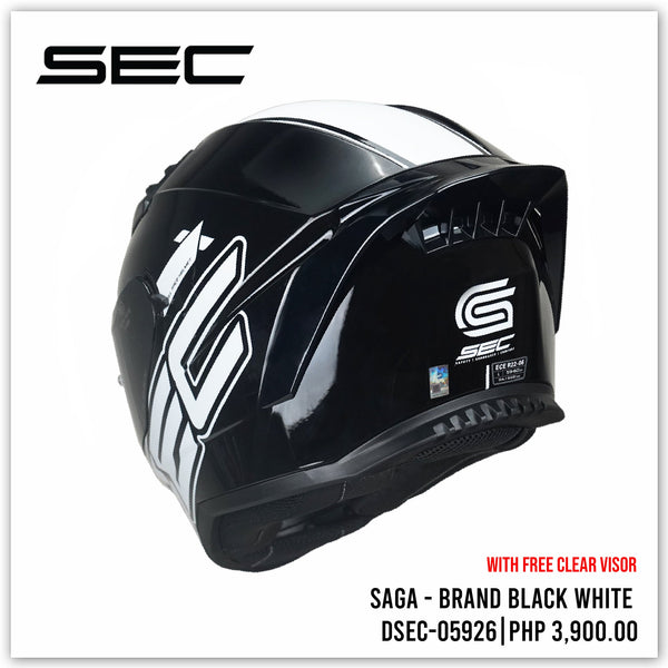 SAGA - Brand Black/White – SEC Motosupply