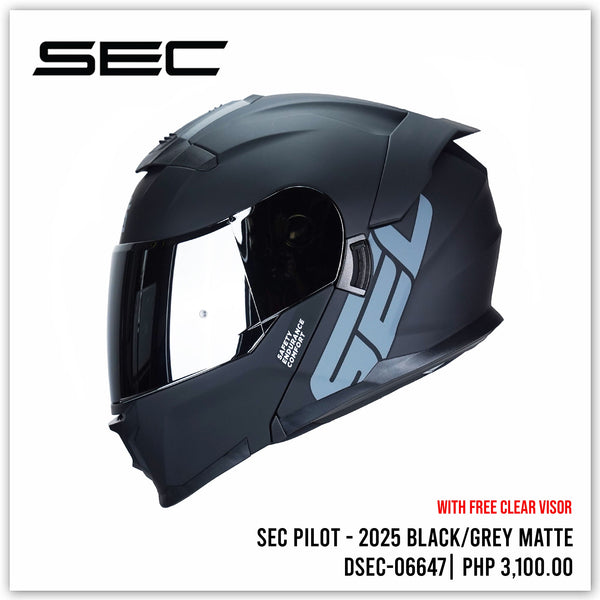 SEC PILOT - 2025 (BLACK/GREY) – SEC Motosupply