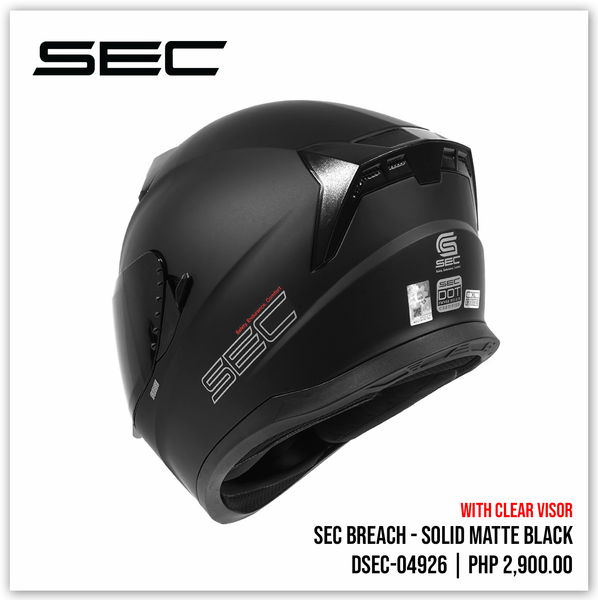 SEC Breach - Solid Matte Black – SEC Motosupply