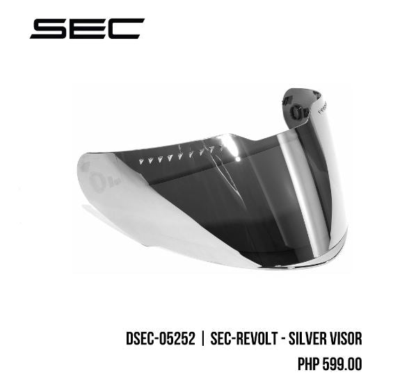 SEC Revolt - Silver Visor – SEC Motosupply