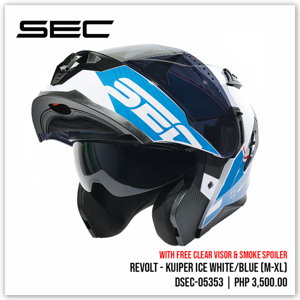 Revolt -Kuiper Ice (White/Blue/Red) – SEC Motosupply