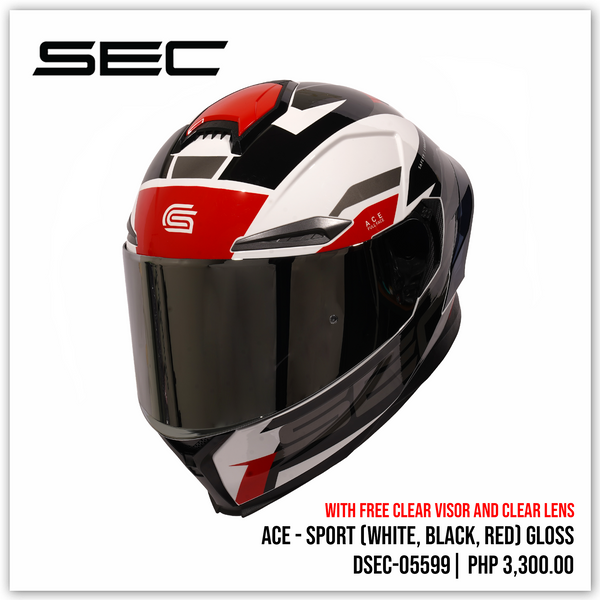 ACE - SPORT (WHT/BLK/RED) – SEC Motosupply