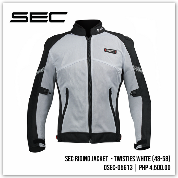 SEC Riding Jacket - Twisties White – SEC Motosupply