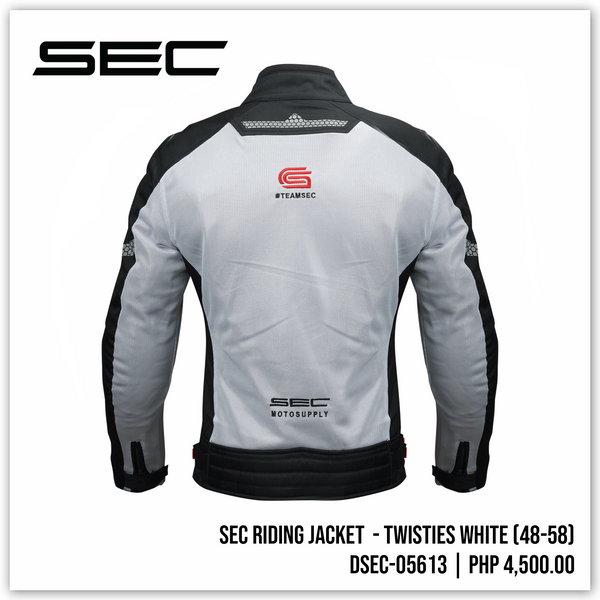 SEC Riding Jacket - Twisties White – SEC Motosupply