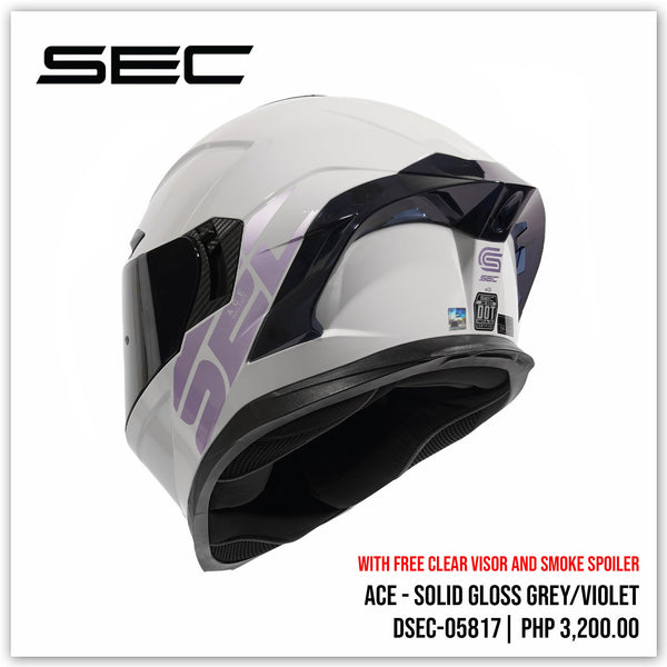 ACE - SOLID GLOSS GREY - VIOLET – SEC Motosupply