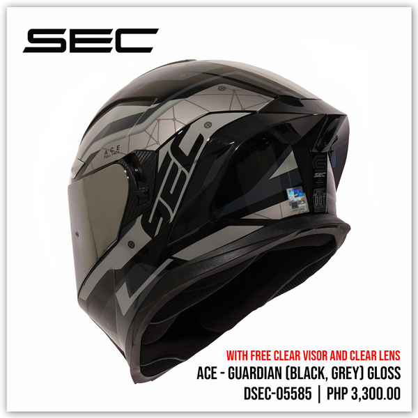 ACE - GUARDIAN BLK/GRY – SEC Motosupply