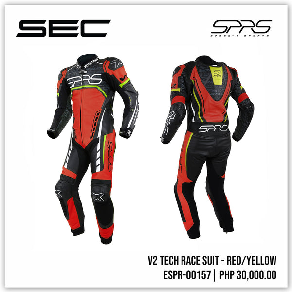 V2 TECH - RED/ YELLOW – SEC Motosupply